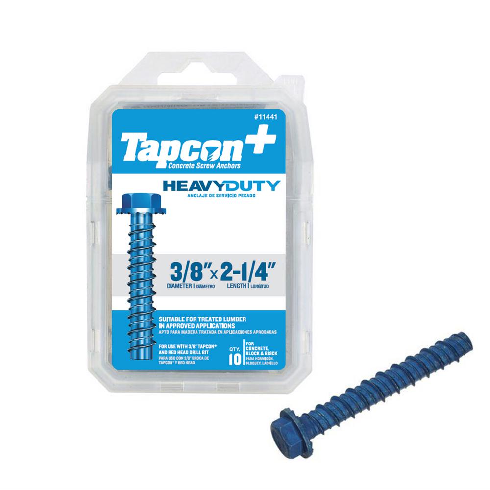 Tapcon 3 8 In X 2 1 4 In Hex Washer Head Large Diameter Concrete tapcon-3-8-in-x-2-1-4-in-hex-washer-head-large-diameter-concrete