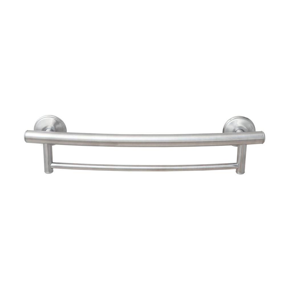 Grabcessories 2-in-1 23.375 in. x 1.25 in. Grab Bar and Towel Bar with ...