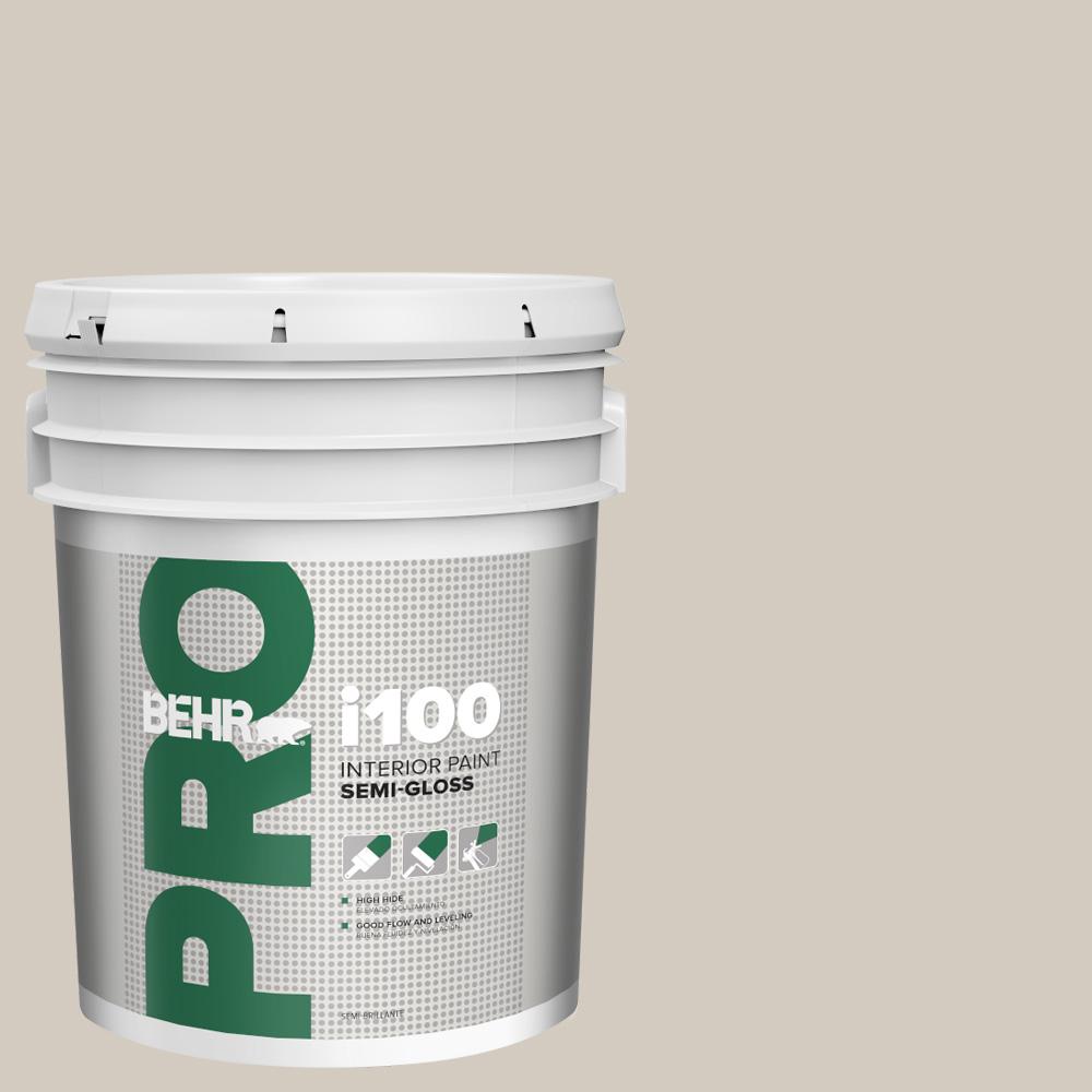 BEHR PRO 5 gal. #N220-2 Ashen Tan Semi-Gloss Interior Paint-PR17005 ...