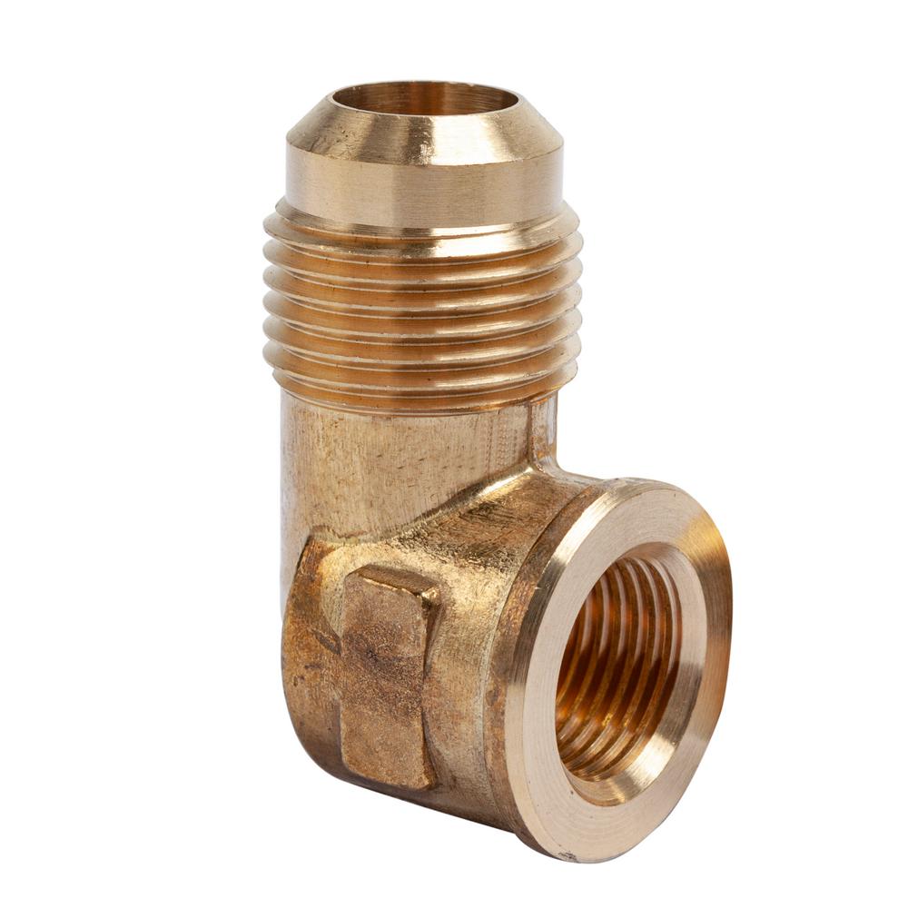 LTWFITTING 1/2 in. Flare x 3/4 in. FIP Brass 90-Degree Flare Elbow Fitting (5-Pack)-HF5081205 ...