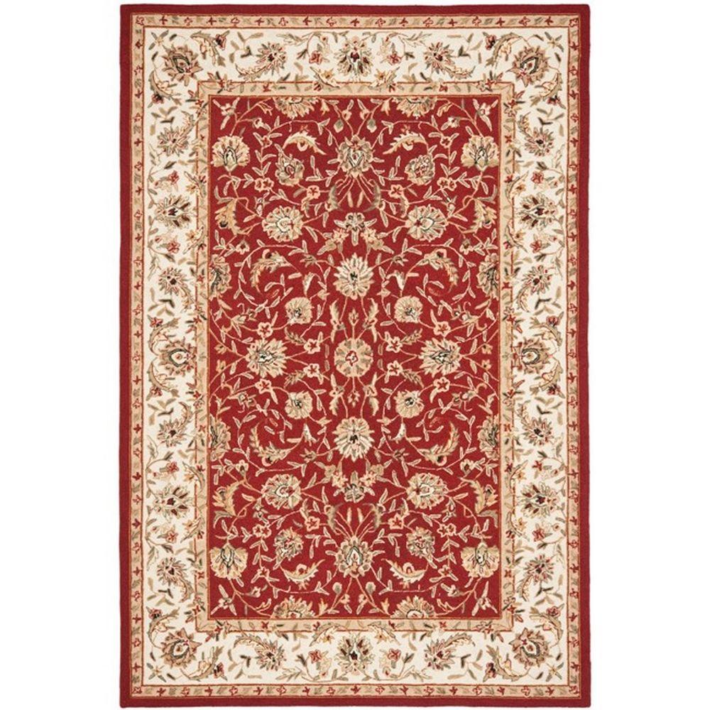 Safavieh Chelsea Burgundy/Ivory 6 ft. x 9 ft. Area Rug-HK78B-6 - The ...