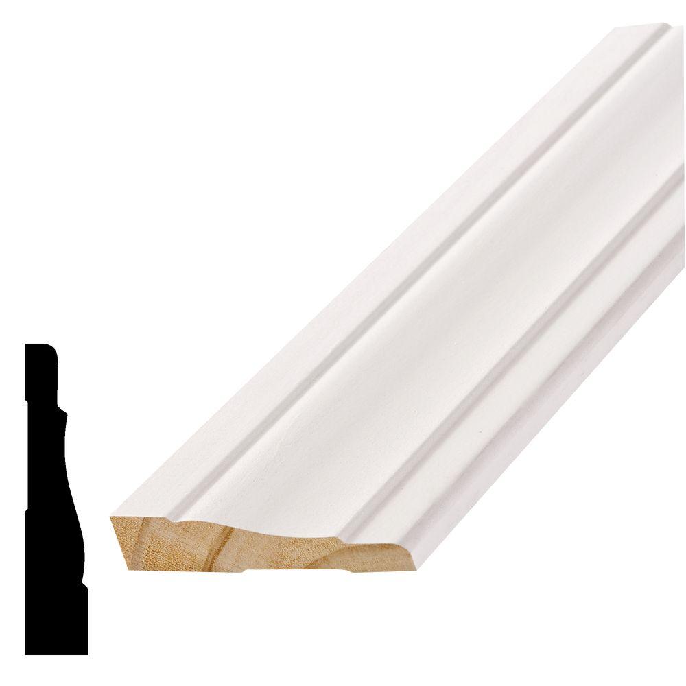 Alexandria Moulding WM 444 11/16 in. x 3-1/2 in. x 96 in. Primed Pine ...