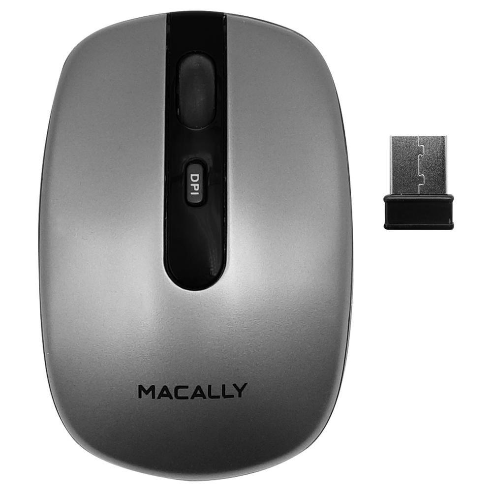 Macally Wireless 3 Buttons Optical RF Mouse 1000/1200/1600 DPI Switch ...