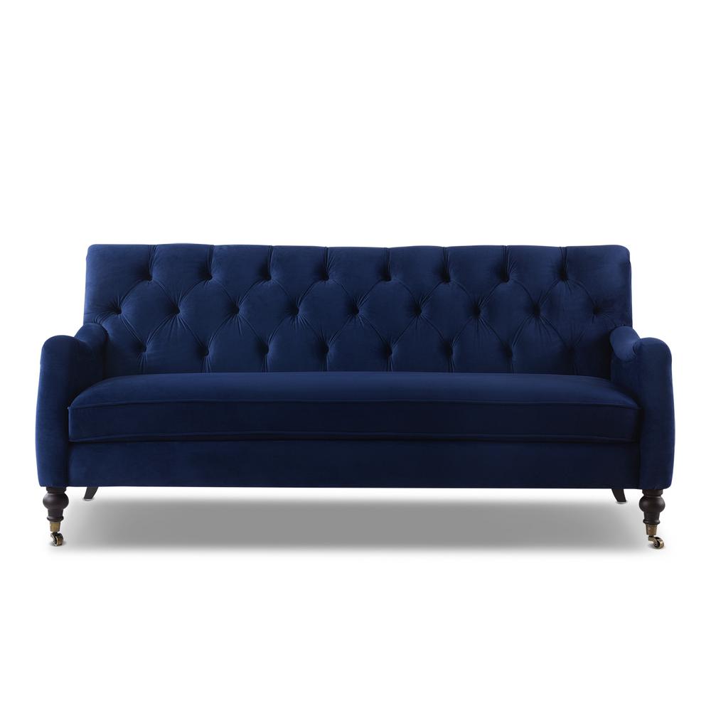 Navy Blue Tufted Sofa | Baci Living Room