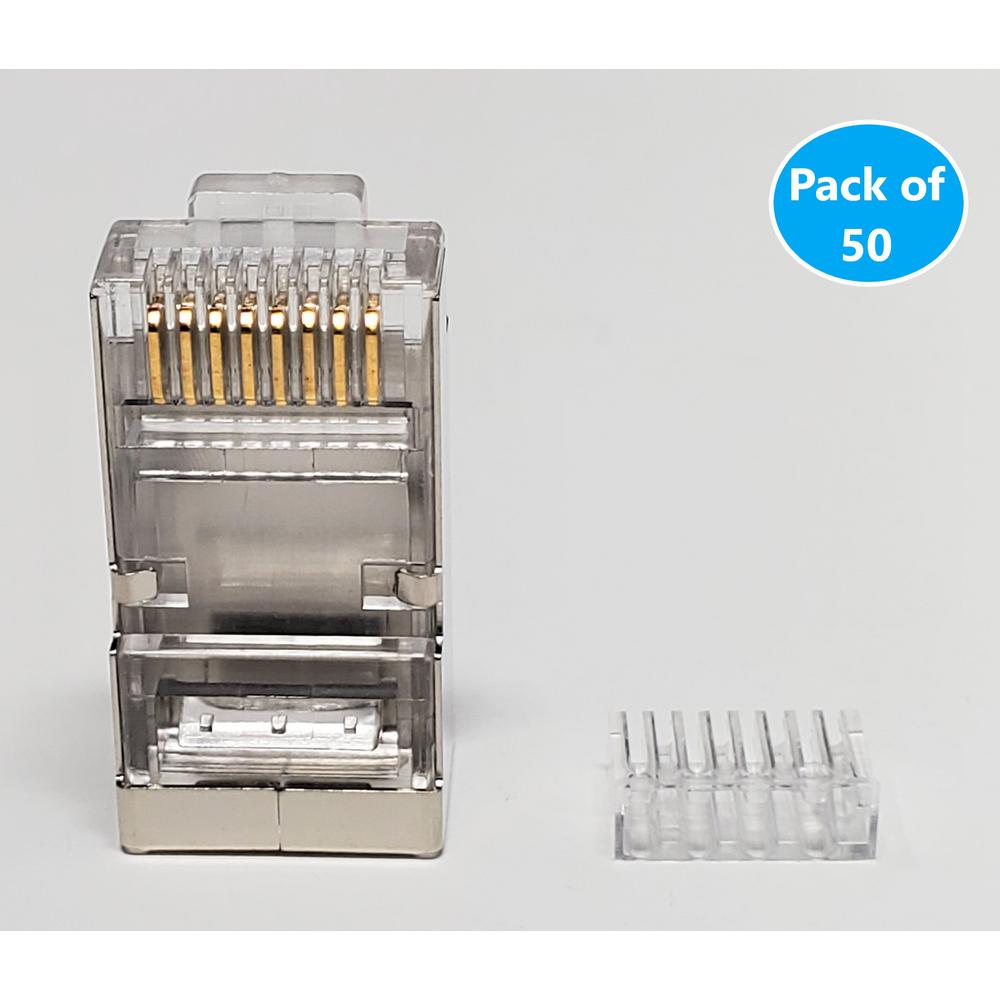 Micro Connectors, Inc Cat6 Modular Shielded Plug Stranded Wire 50U ...