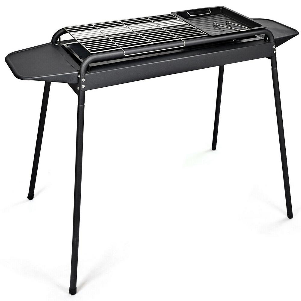 CASAINC Metal Height Adjustable Outdoor Barbecue Charcoal Grill Stove ...