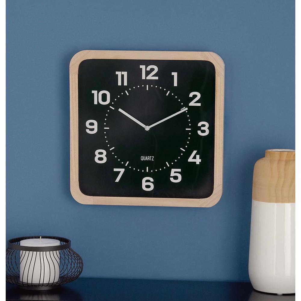 Equity by La Crosse Large 4.72 in. Black Analog Alarm Table Clock with ...