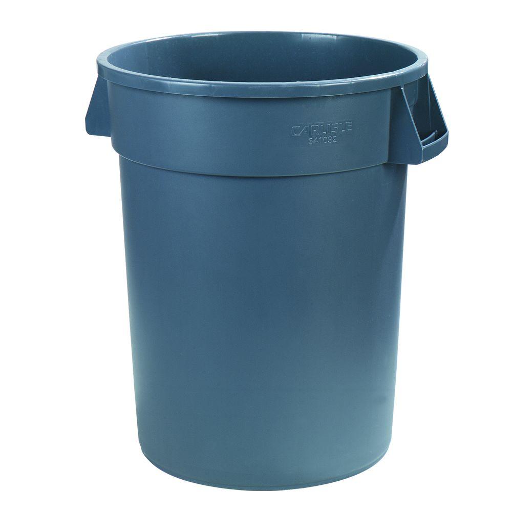 Carlisle Bronco 55 Gal. Gray Round Trash Can (2-Pack)-34105523 - The ... Carlisle Bronco 55 Gal. Gray Round Trash Can (2-Pack)-34105523 - The ...