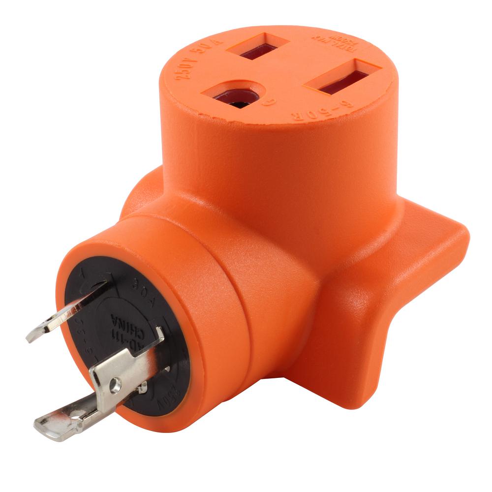 AC WORKS Generator 1-Volt to 2-Volt Outlet Adapter L14-20P 20 Amp 4 ...