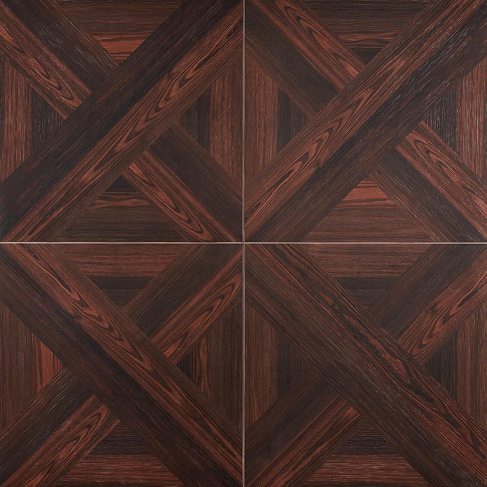 Ivy Hill Tile Balsa Decor Mocha 24 in. x 24 in. Matte Porcelain Floor ...