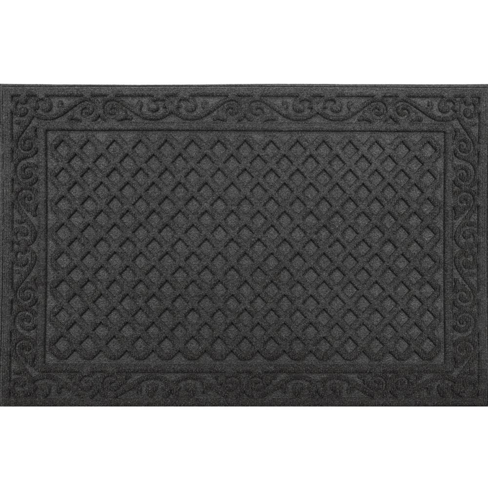 TrafficMaster Black Lattice 24 in. x 36 in. Door Mat-6088319072x3 - The ...