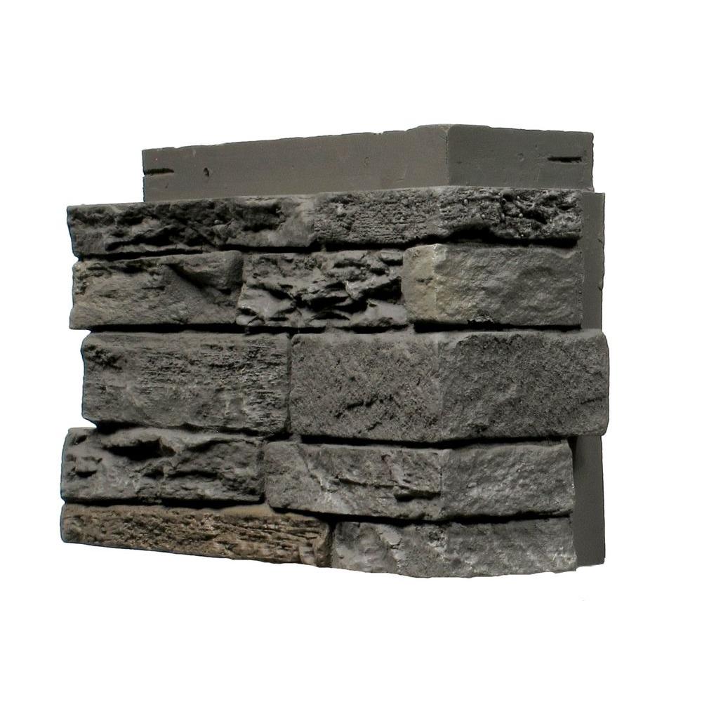 NextStone Slatestone Rundle Ridge 4.5 in. x 12.75 in. Faux Stone Siding ...
