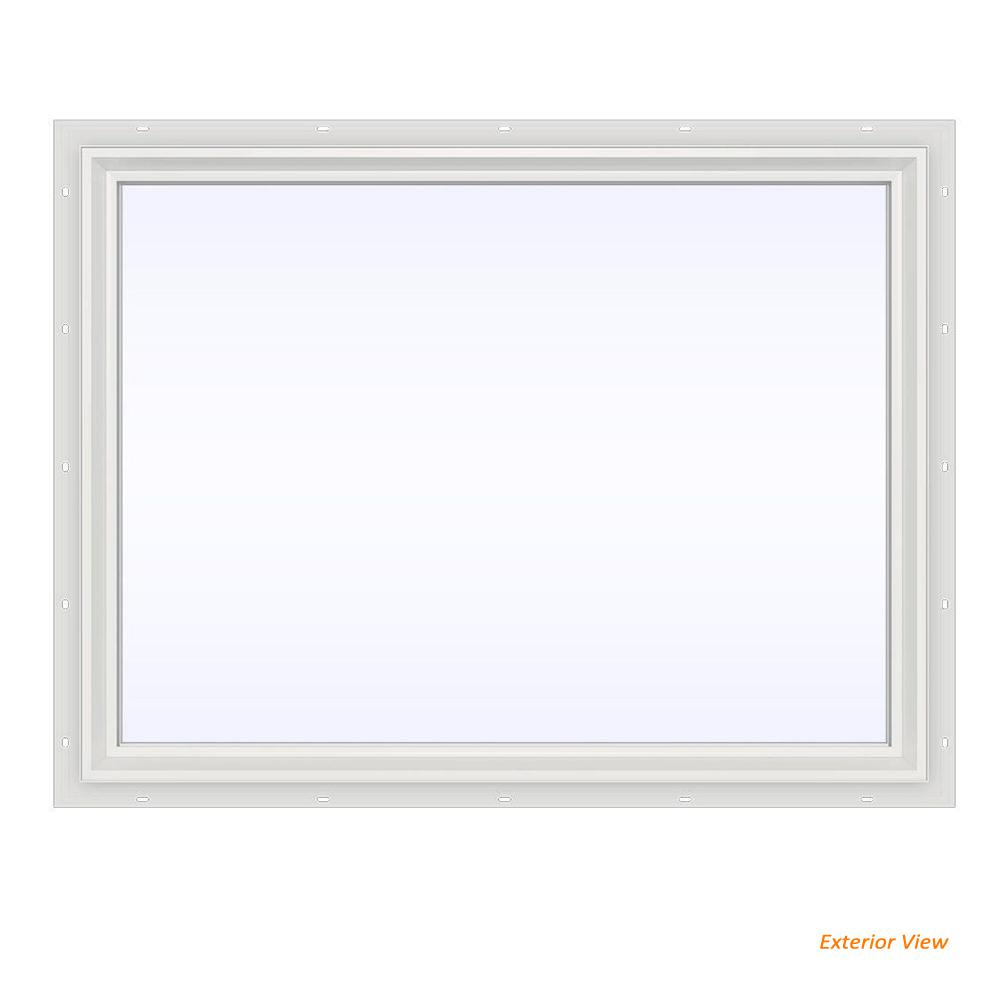 JELD-WEN 47.5 in. x 35.5 in. V-2500 Series White Vinyl Picture Window w ...