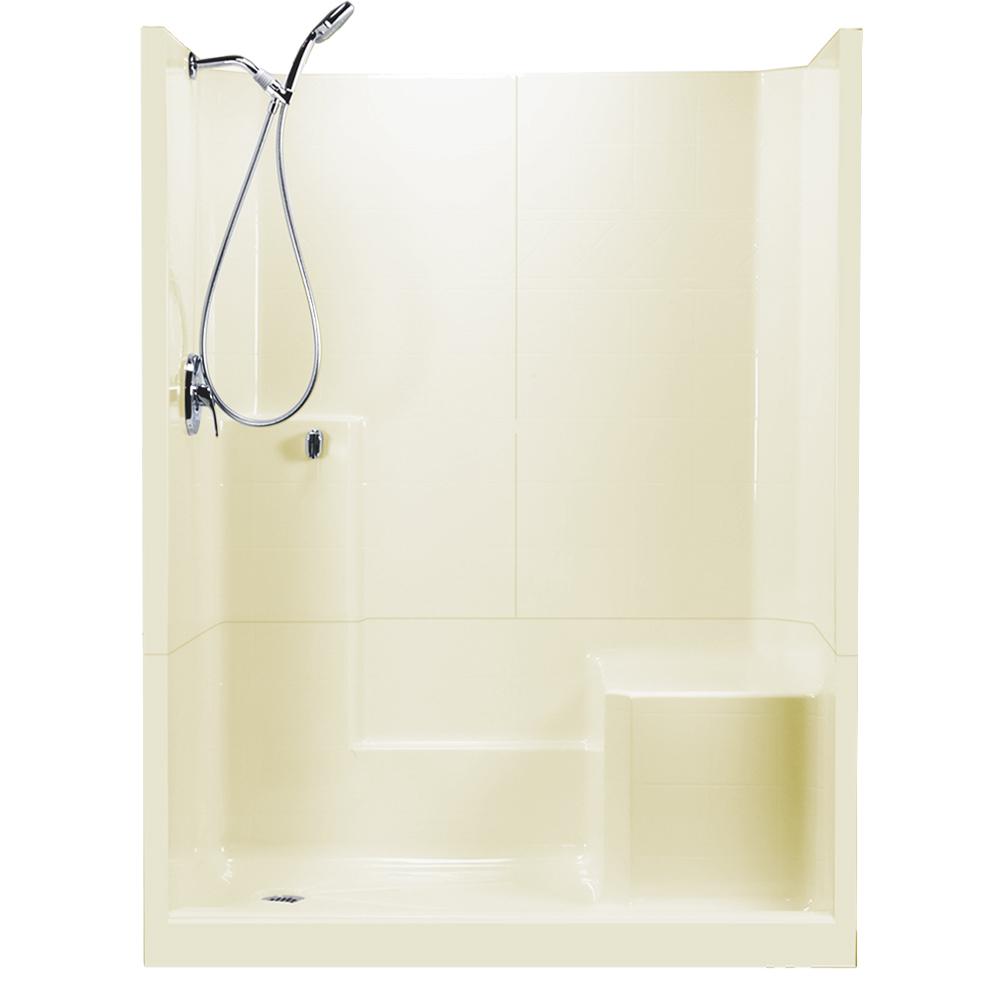 Biscuit - Shower Stalls & Kits - Showers - The Home Depot