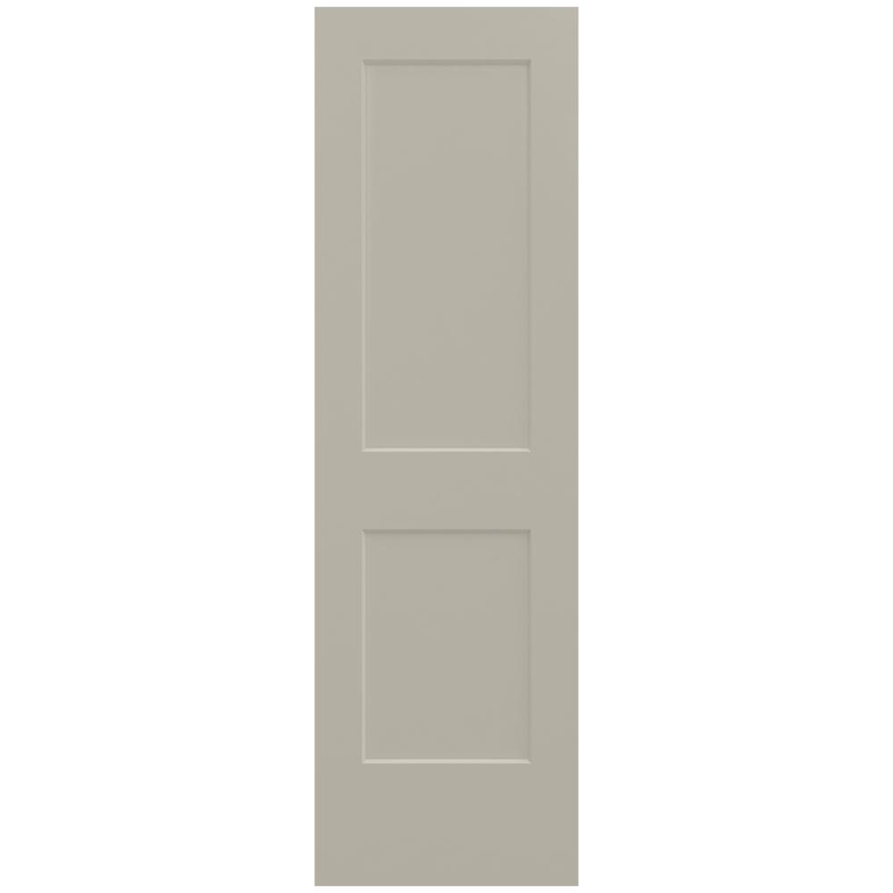 JELD-WEN 24 in. x 80 in. Monroe Desert Sand Painted Smooth Solid Core ...