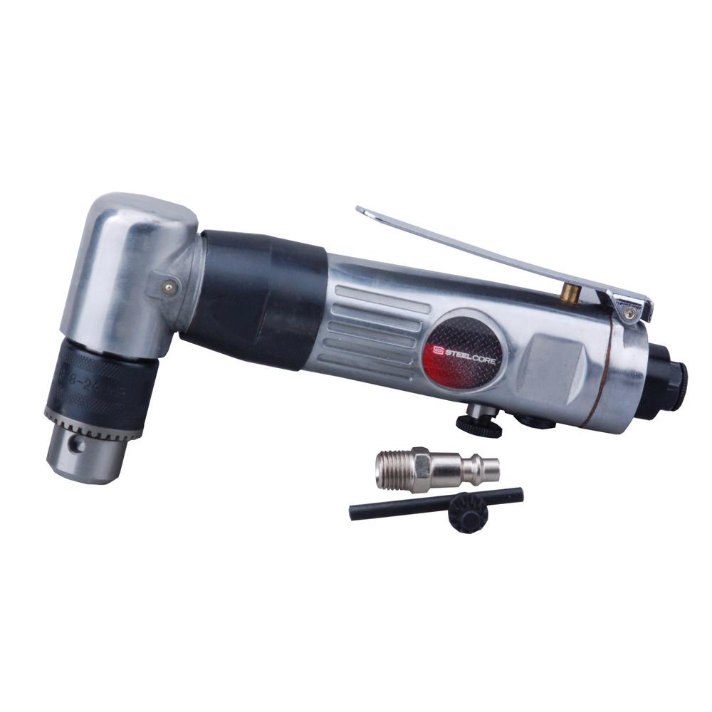 Steel Core 3/8 in. 1500 RPM Reversible Air Pneumatic Angle Drill-40823 ...
