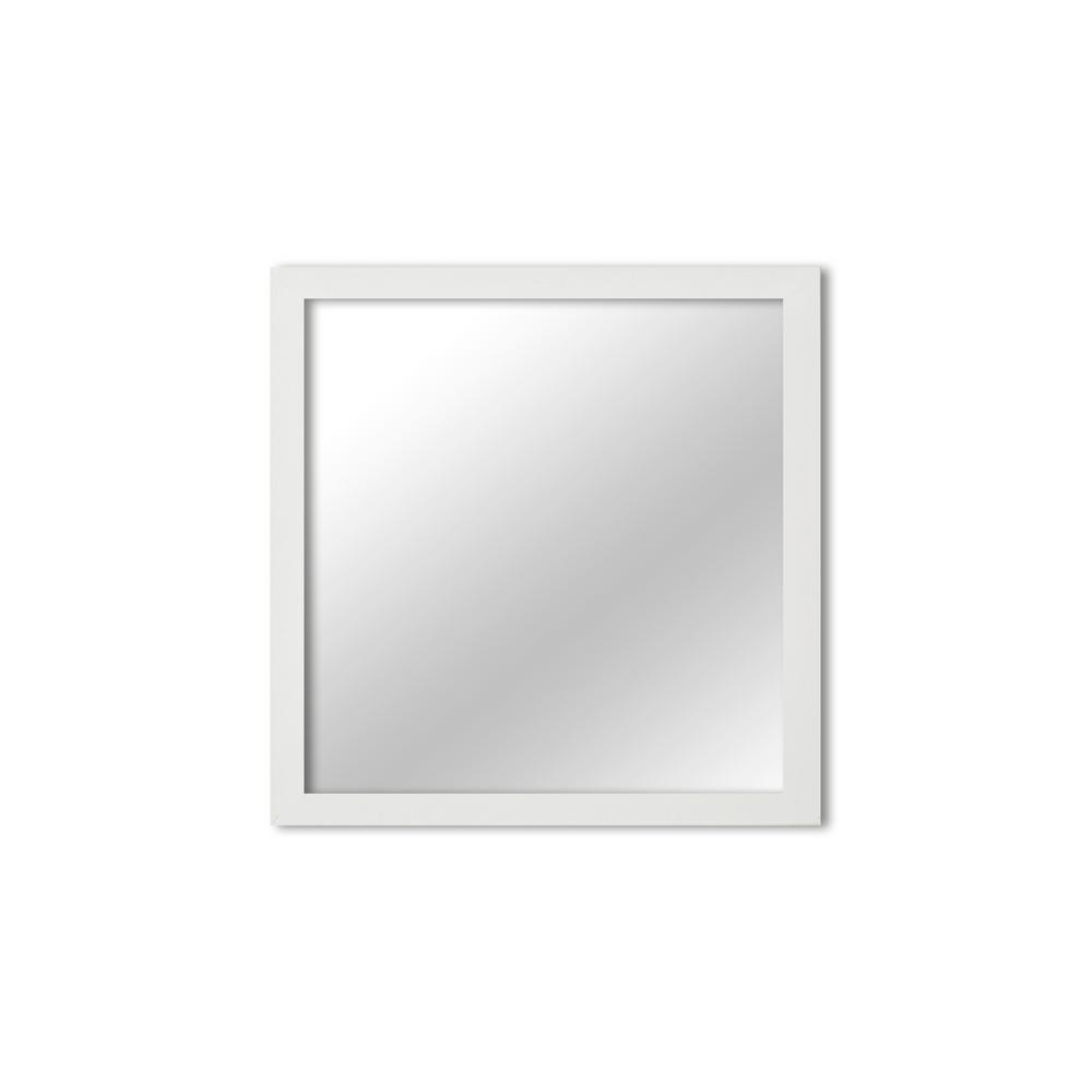 Stupell Industries Small Square White Classic Mirror (12.5 in. H x 1.5 ...