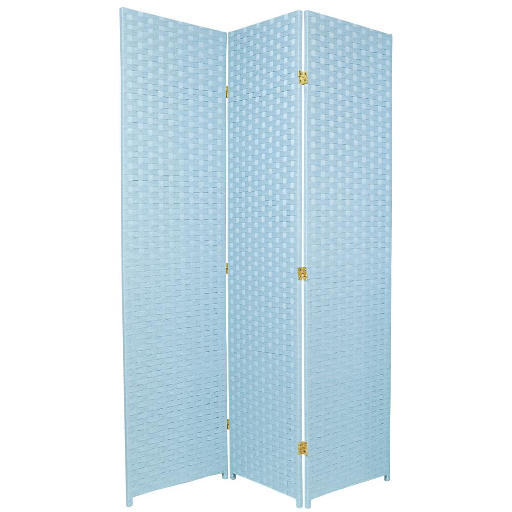 6 ft. Aqua Blue 3-Panel Room Divider-SSFIBER2-3P-ABL - The Home Depot