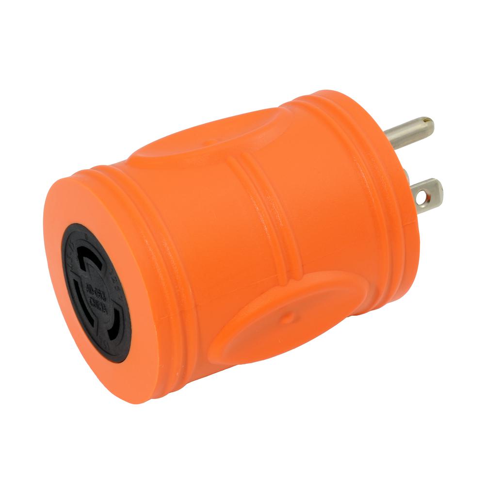 AC WORKS Locking Adapter Household 15 Amp 5-15P Plug to Locking 15 Amp ...