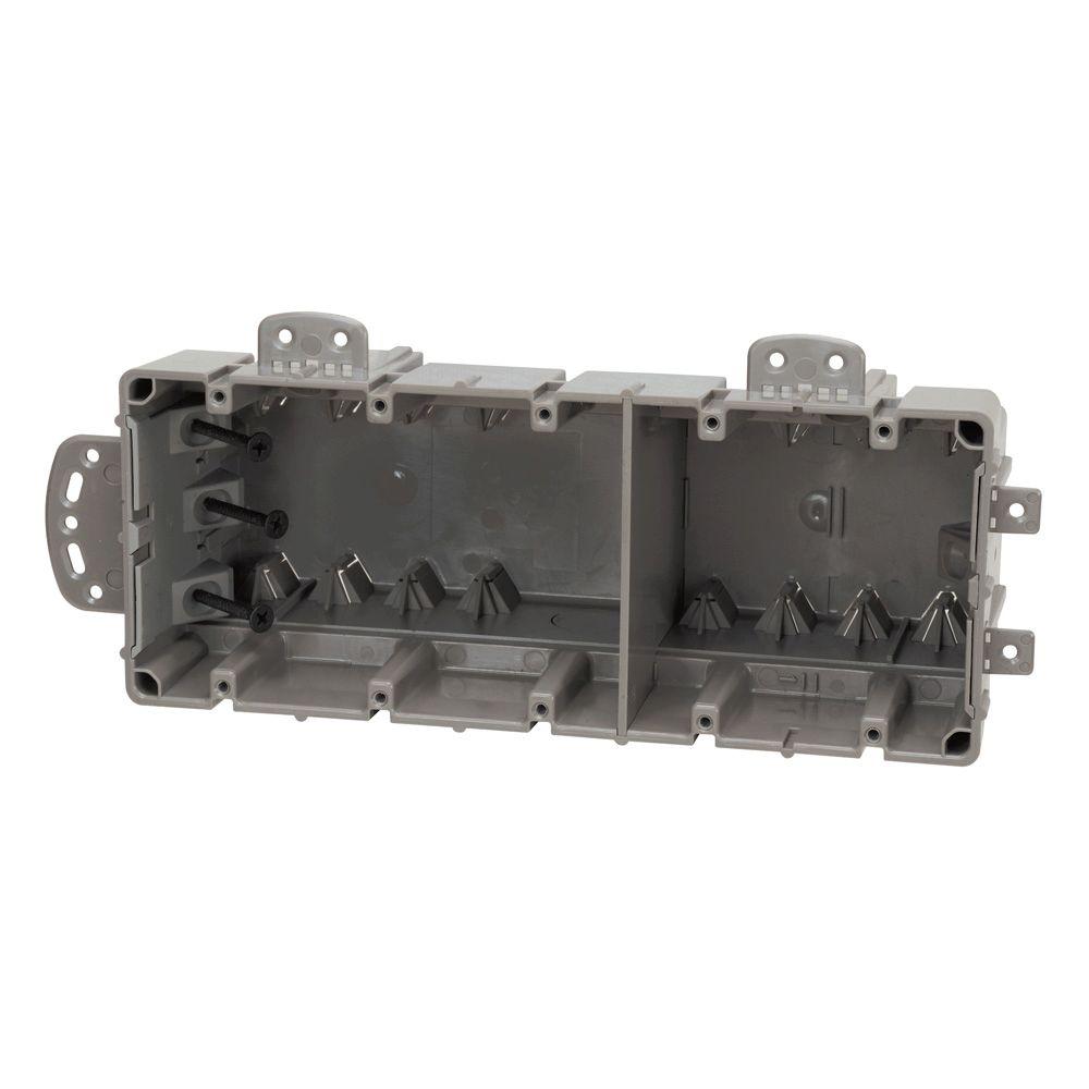 Madison Electric Products Smart Box 6-Gang Multi-Mount Adjustable Depth ... Madison Electric Products Smart Box 6-Gang Multi-Mount Adjustable Depth ...