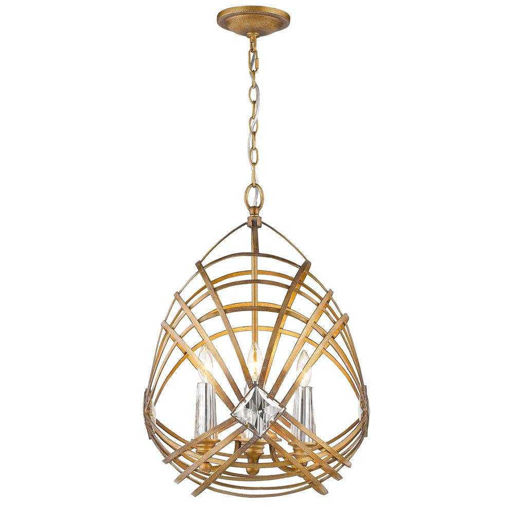 Golden Lighting Signet 4-Light Royal Gold Pendant Light-5717-4P RGD ...