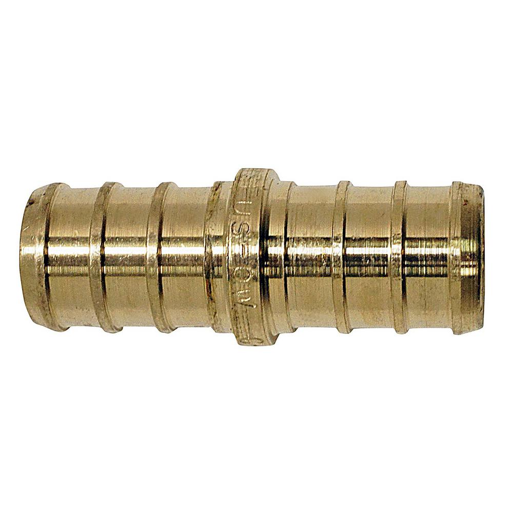 Apollo 1/2 in. Brass PEX Barb Coupling-APXC1212 - The Home Depot