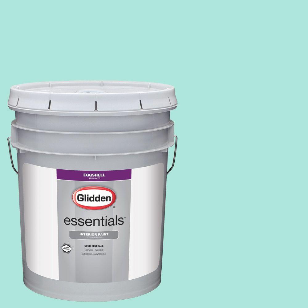 Glidden Essentials 5 gal. #HDGB03 Teal Zeal Eggshell Interior Paint ...