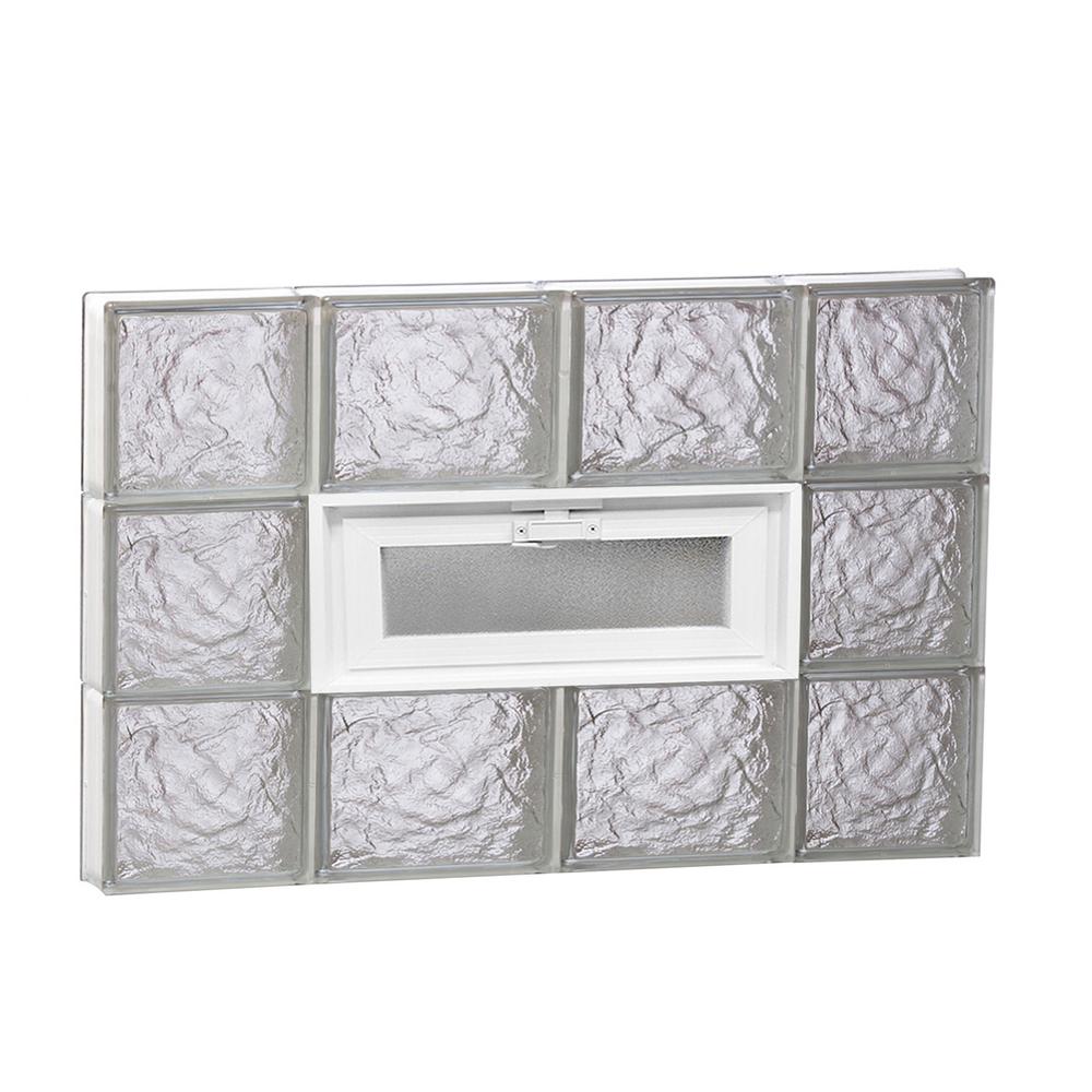 Clearly Secure 27 in. x 17.25 in. x 3.125 in. Frameless Ice Pattern ...