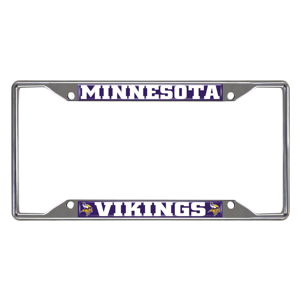 FANMATS NFL - Minnesota Vikings Chromed Stainless Steel License Plate ...