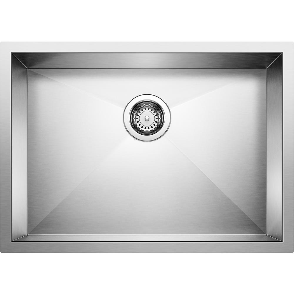 Blanco QUATRUS R0 Undermount Stainless Steel 25 in. Single Bowl Kitchen ...