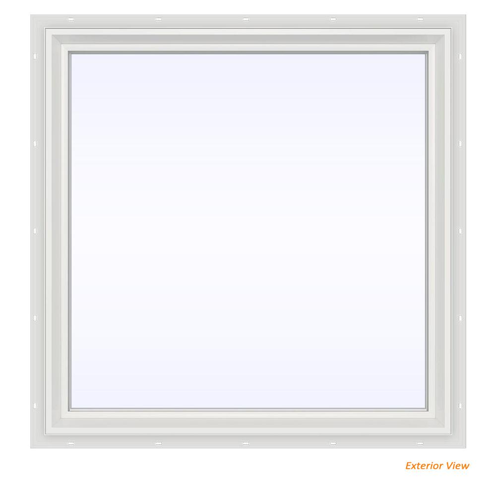 JELD-WEN 35.5 in. x 35.5 in. V-4500 Series White Vinyl Picture Window w ...