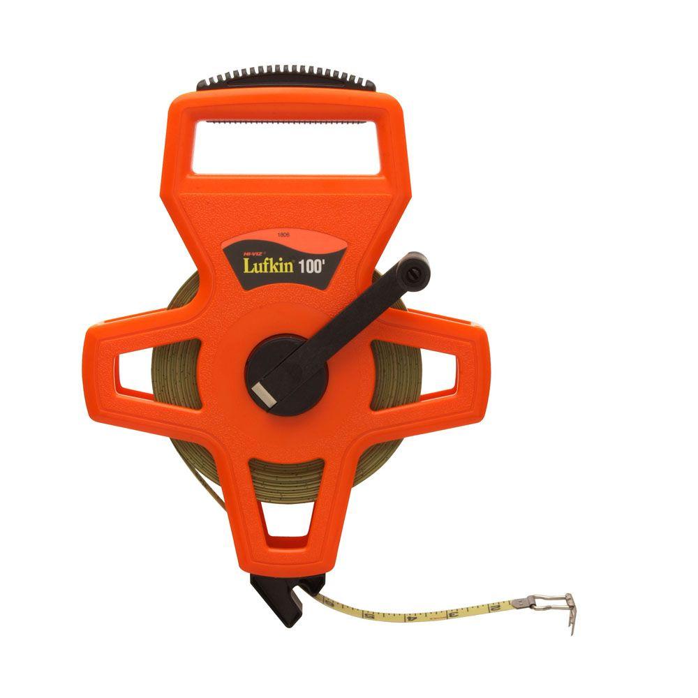 Lufkin 100 ft. Nyclad Open Steel Tape-L1806N - The Home Depot