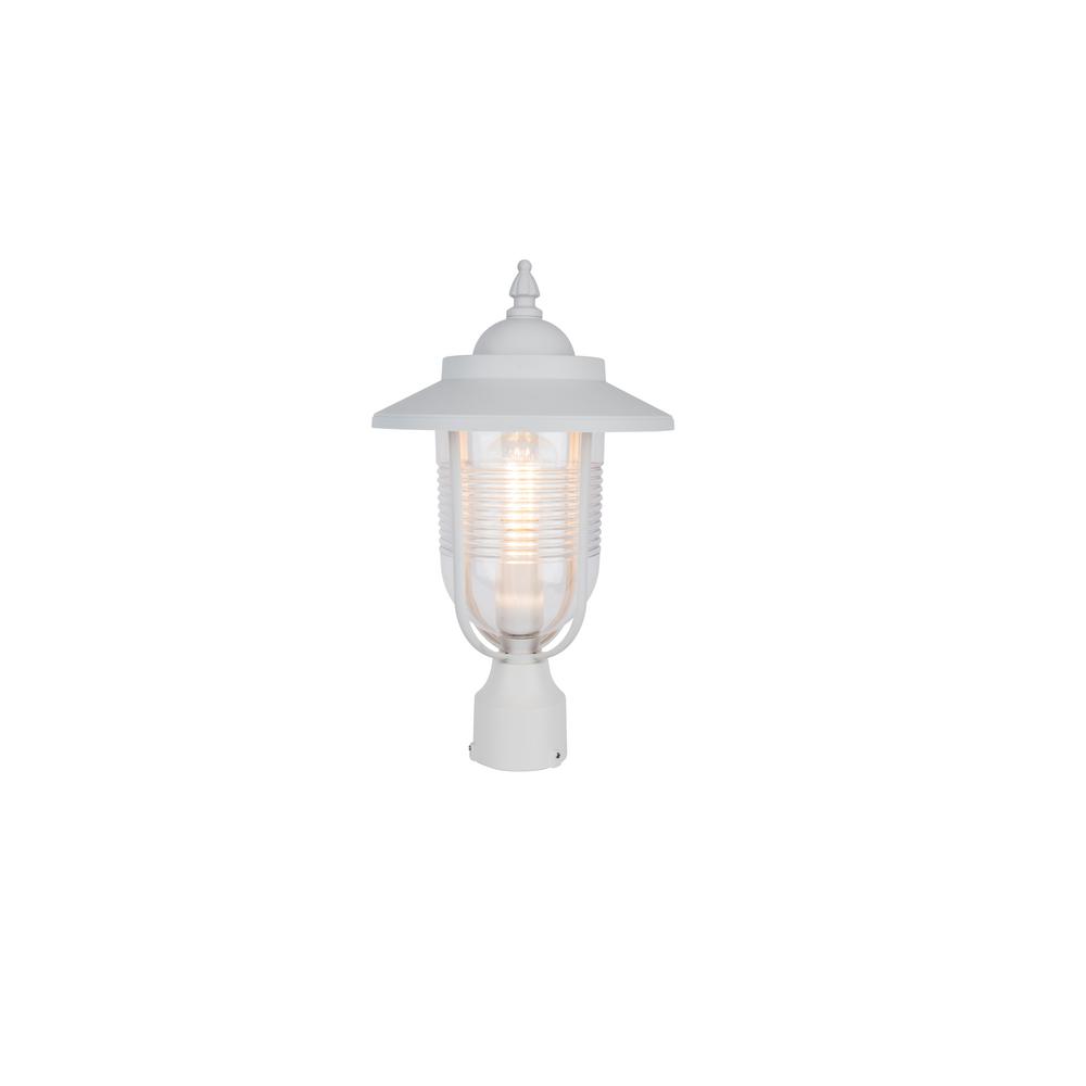 LUTEC Coastal Old Saybrook 1-Light Outdoor White Post Light-7140403331 ...