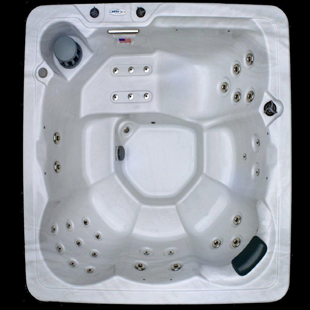 Home and Garden Spas 3-Person 14 Jet Corner Hot Tub Spa with LED ...