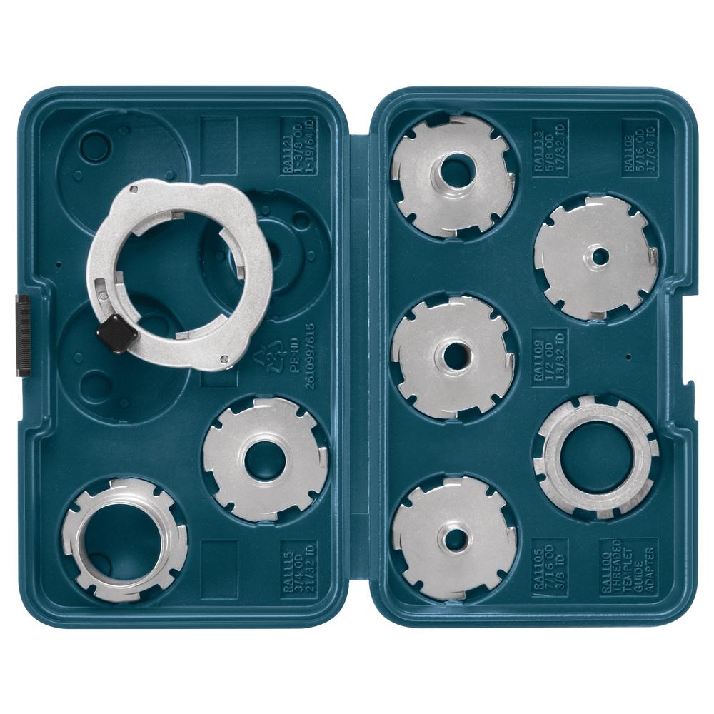 BOSCH Router Template Guide Kit 8 Piece Power Tool Attachments 