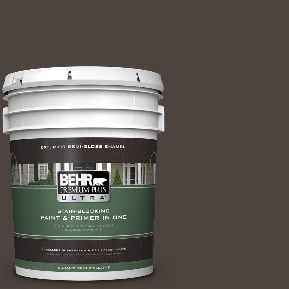 BEHR Premium Plus Ultra 5-gal. #PPU5-1 Espresso Beans Semi-Gloss Enamel ... BEHR Premium Plus Ultra 5-gal. #PPU5-1 Espresso Beans Semi-Gloss Enamel ...