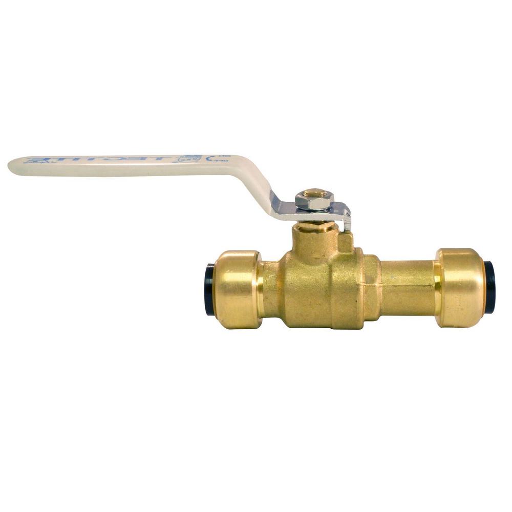 Tectite 1/2 in. Brass Push-to-Connect Slip Ball Valve-FSBBV12SL - The ...