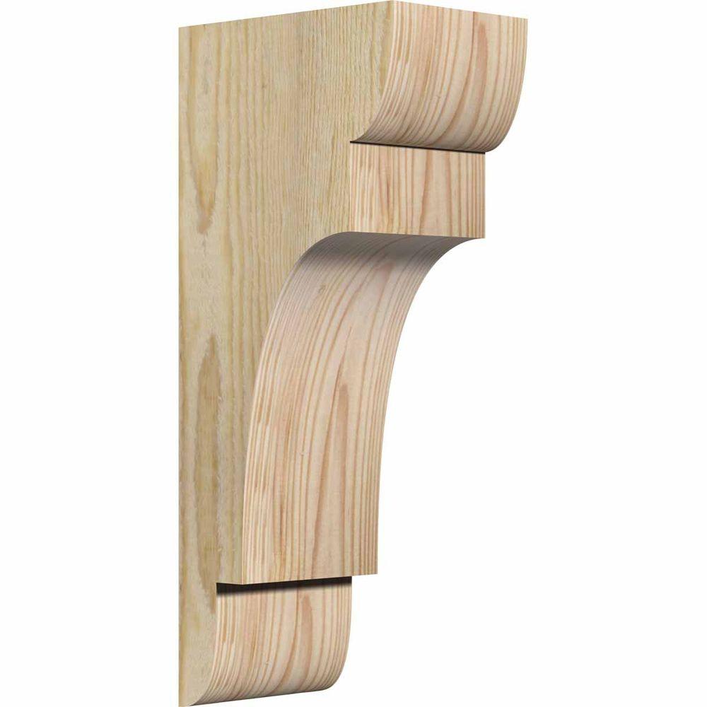 Ekena Millwork 4 in. x 6 in. x 14 in. Douglas Fir Mediterranean Rough ...