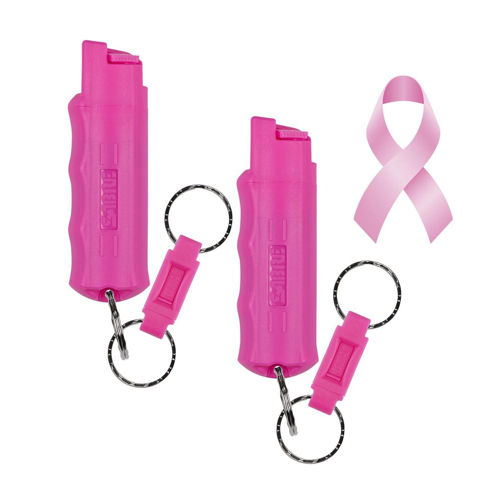 SABRE Pink Pepper Spray with Quick Release Key Ring Combo Pack-HC-NBCF ...