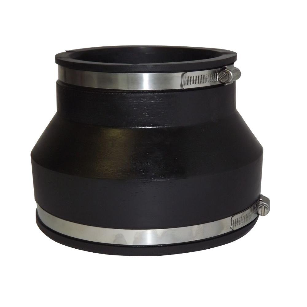 Fernco 6 in. x 4 in. PVC ADS and Hancor Corrugated Pipe Flexible ...