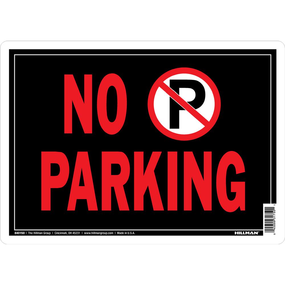 Everbilt 10 in. x 14 in. Aluminum No Parking Sign-31044 - The Home Depot