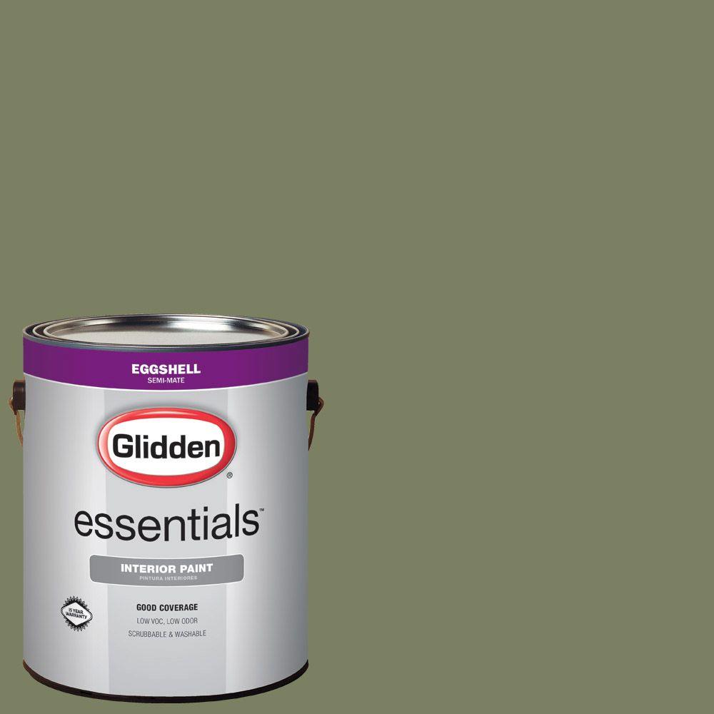 Glidden Essentials 1 gal. #HDGG39 Guild Green Eggshell Interior Paint ...