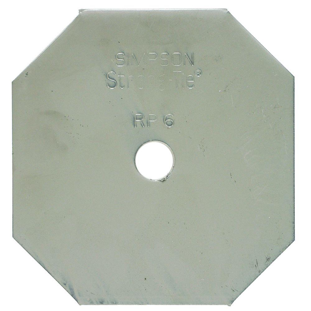 Simpson Strong-Tie 3/8 in. Steel Retrofit Plate-RP6 - The Home Depot