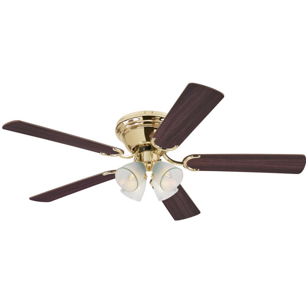 Westinghouse Contempra IV 52 in. LED Polished Brass Ceiling Fan with ...