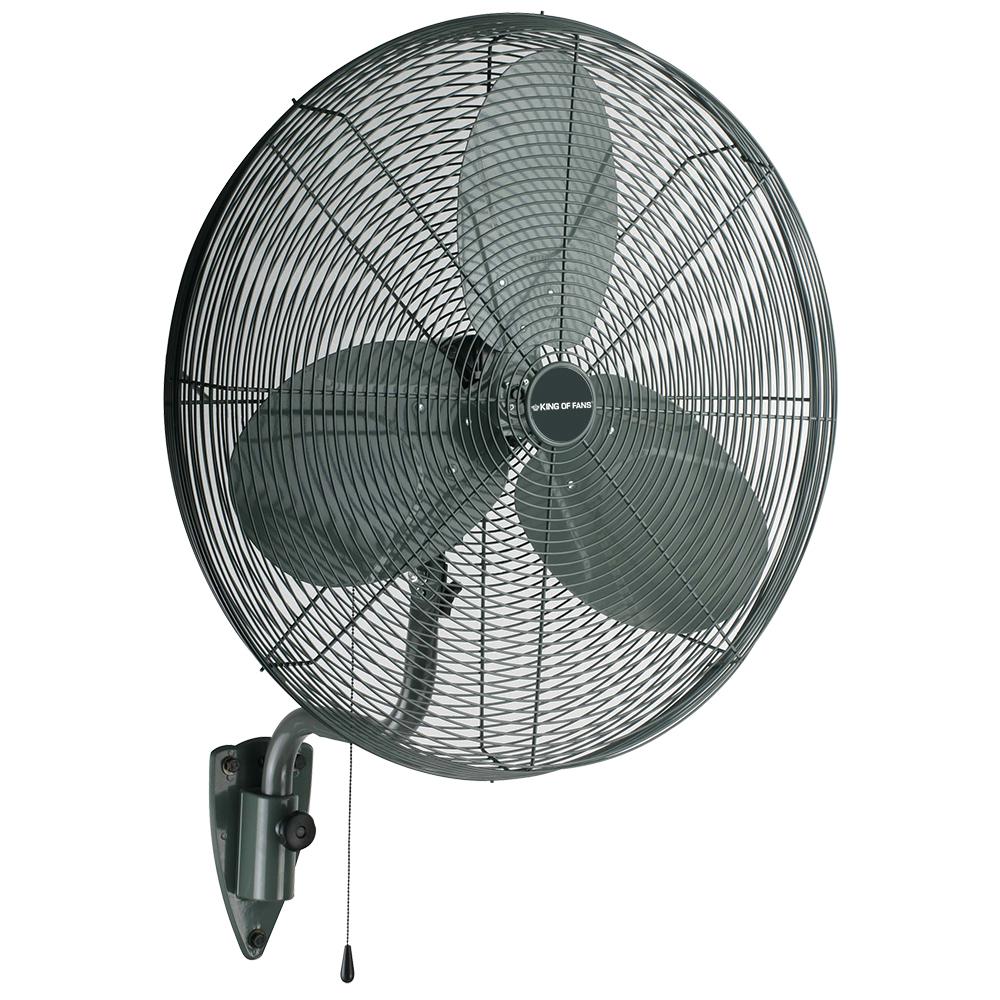 Hampton Bay 30 in. 3-Speed High Velocity Black Wall Mount Fan with 3 ...