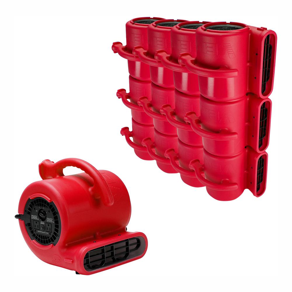 B-Air 1/4 HP Air Mover Blower Fan for Water Damage Restoration Carpet ...