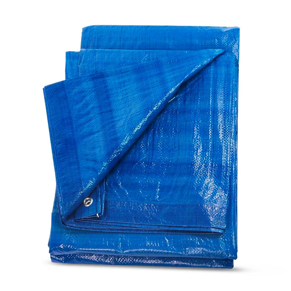 Stark 12 ft. x 20 ft. Multi-Purpose All-Weather Proof Poly Tarpaulin ...