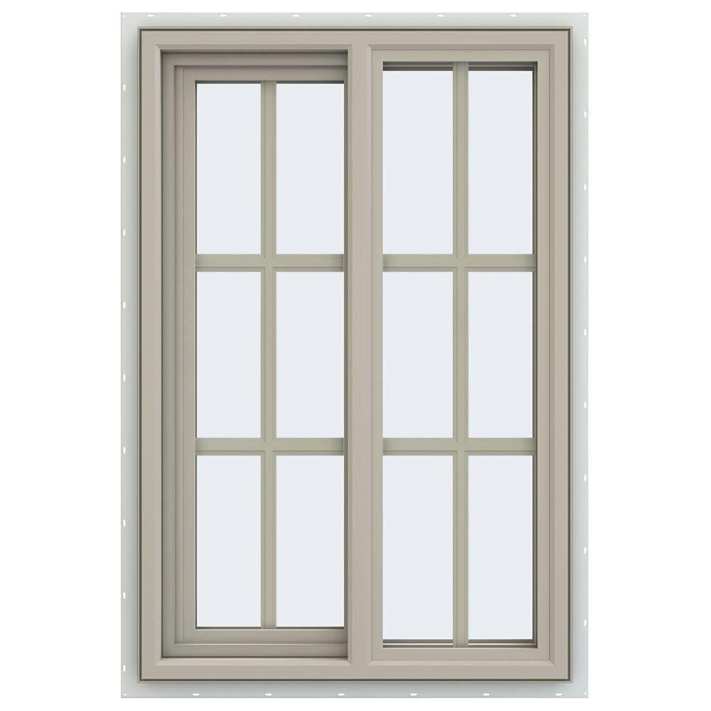 JELD-WEN 23.5 in. x 35.5 in. V-4500 Series Desert Sand Vinyl Left ...