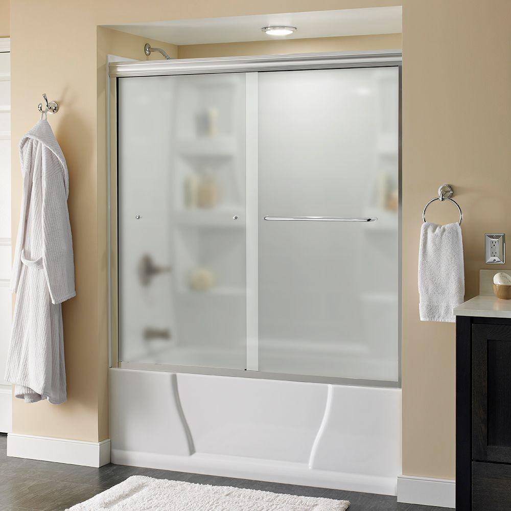 Delta Simplicity 60 In X 58 1 8 In Semi Frameless Sliding Bathtub