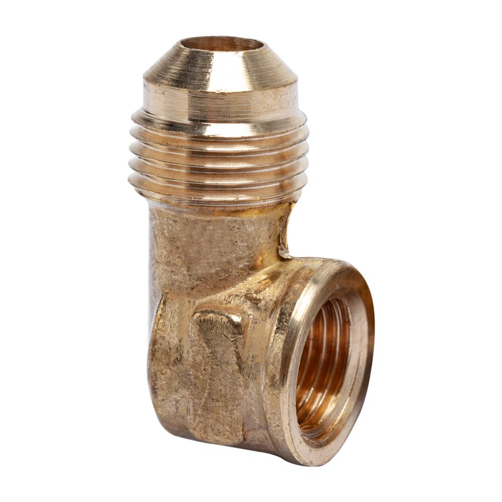 LTWFITTING 3/8 in. Flare x 1/2 in. FIP Brass 90-Degree Flare Elbow ...